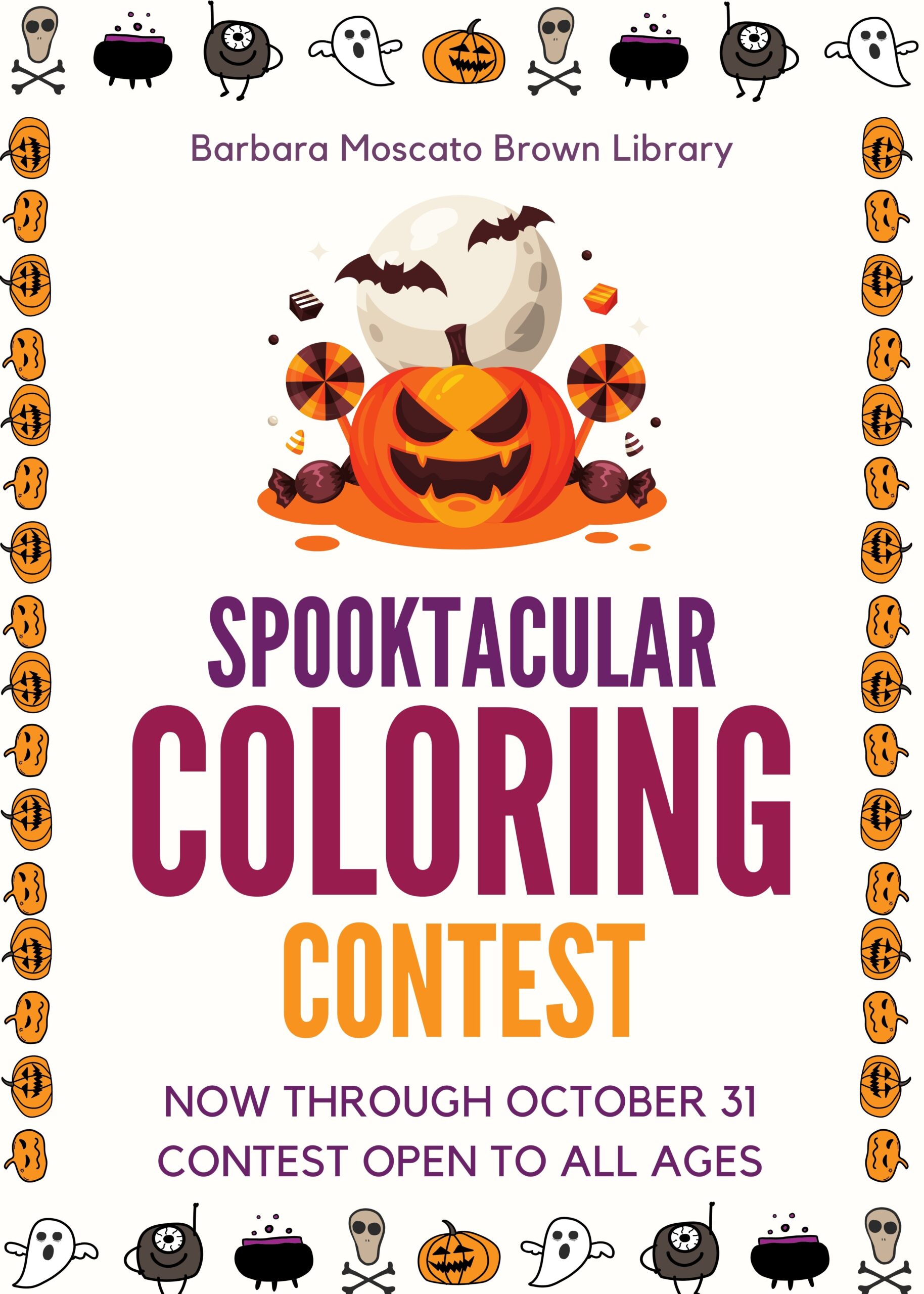 Spooktacular Coloring Contest - Barbara Moscato Brown Memorial Library
