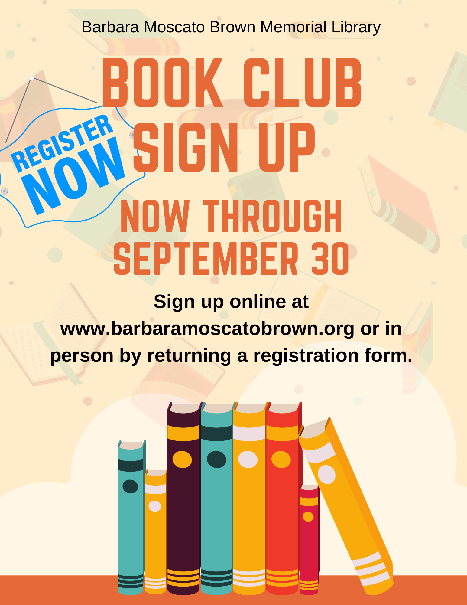 Book Club is coming back! - Barbara Moscato Brown Memorial Library